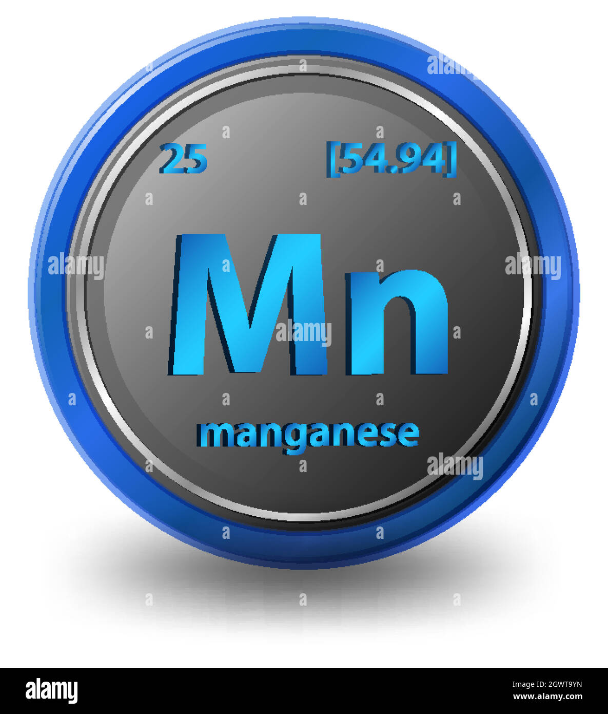 Manganese Chemical Element Chemical Symbol With Atomic Number And