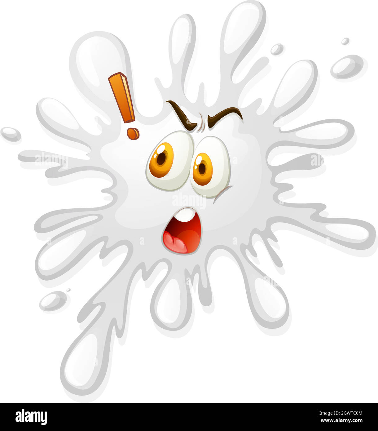 White splash with shocking face Stock Vector Image & Art - Alamy