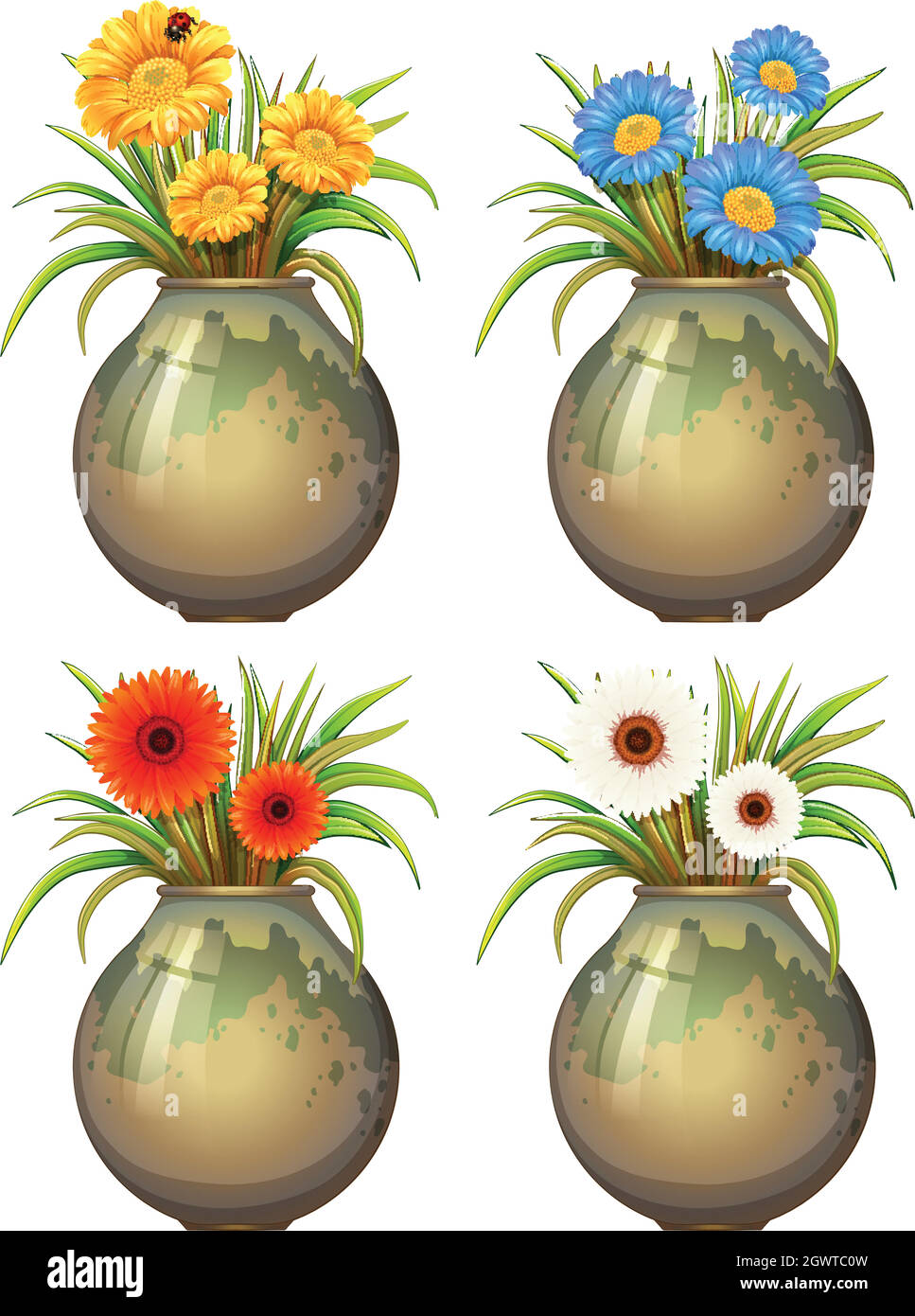 Big plant pots Stock Vector Images - Alamy
