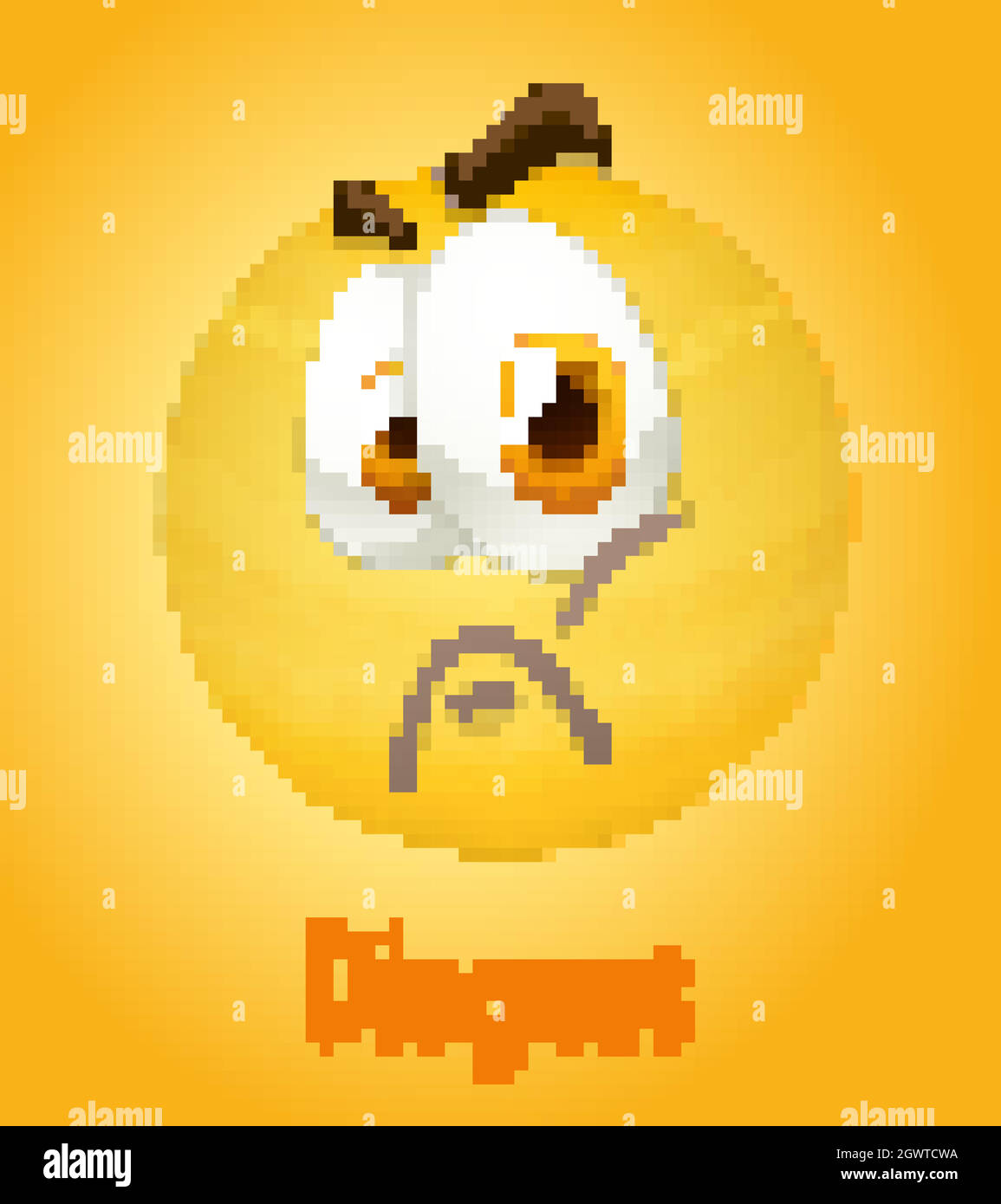 Disgust faces emoji with its description on yellow background Stock ...