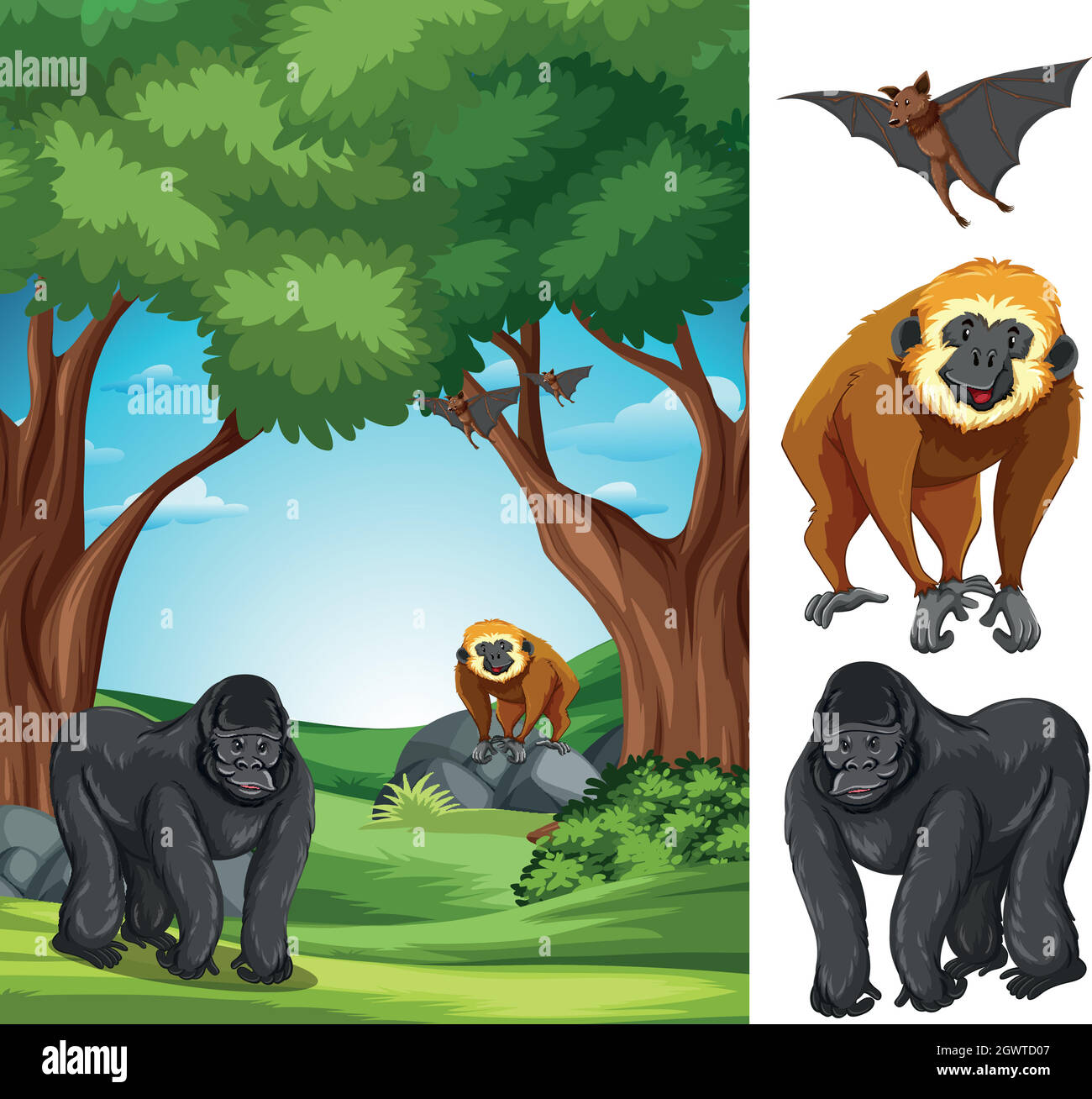 Ape'' Stock Vector Images - Alamy