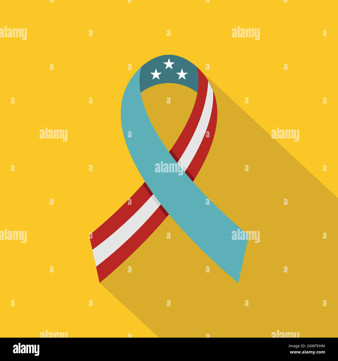 American ribbon icon , flat style Stock Vector Image & Art - Alamy