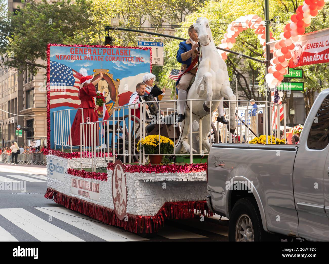 84th Annual Pulaski Day Parade in New York City - October 3, 2021 Stock ...