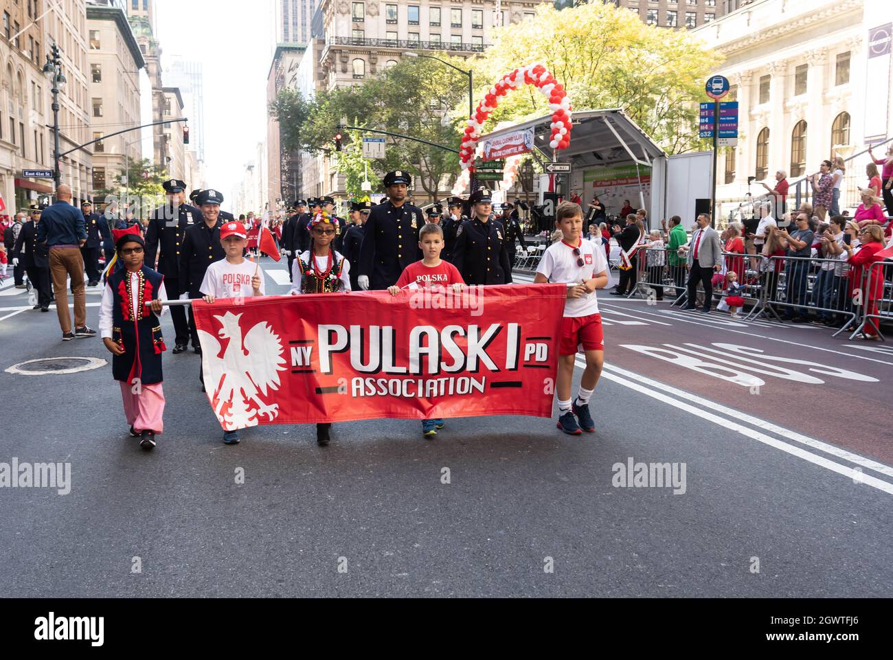 84th Annual Pulaski Day Parade in New York City - October 3, 2021 Stock ...