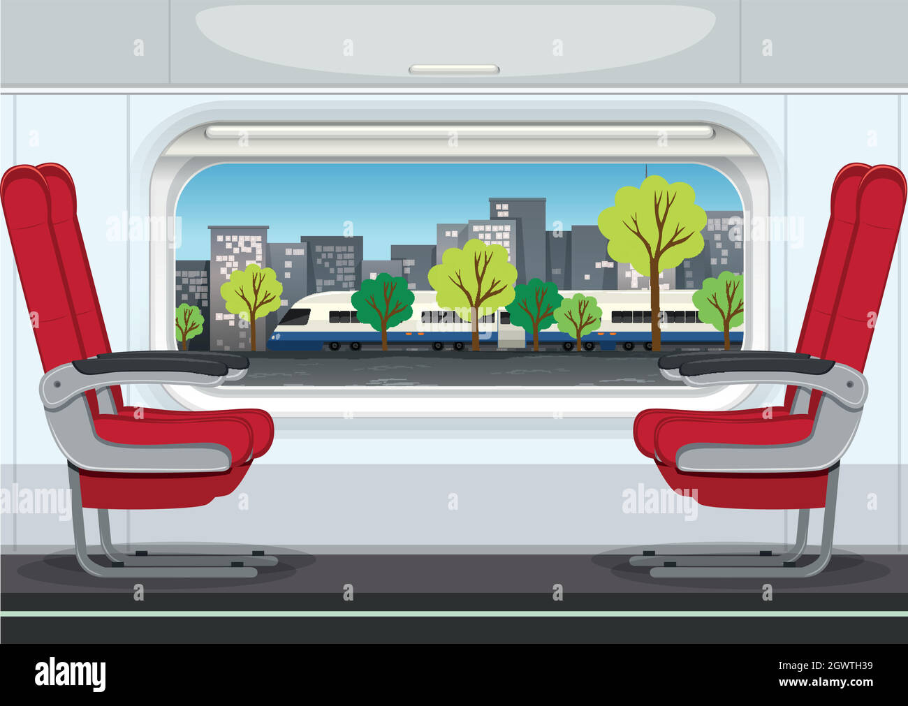 An interior of train Stock Vector Image & Art - Alamy