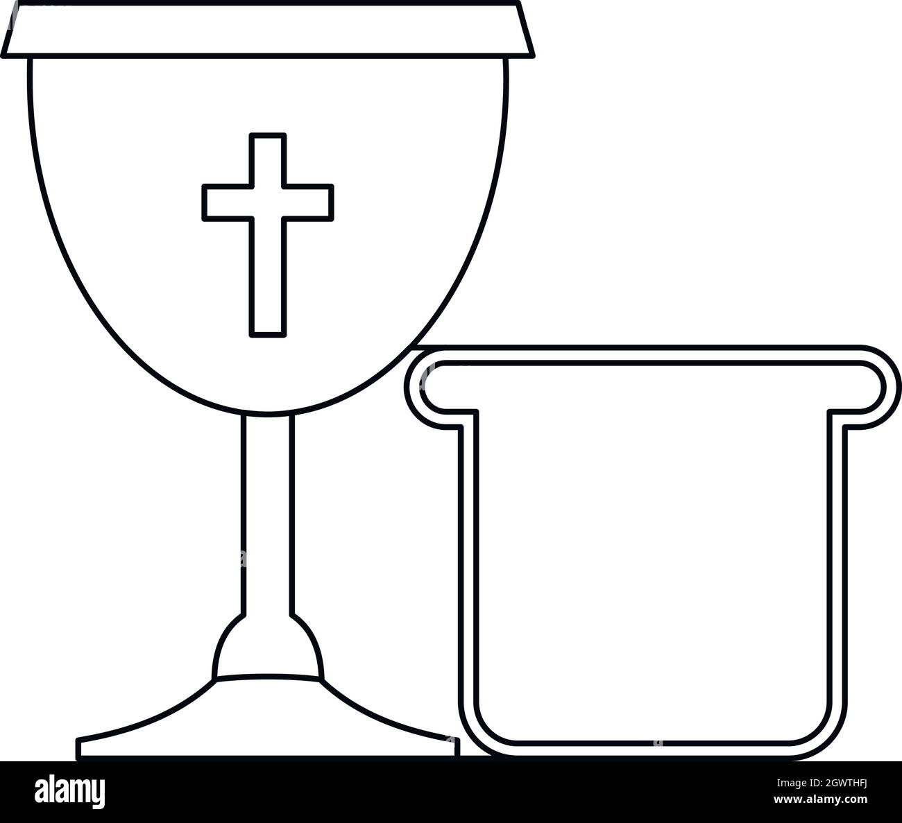 Jesus bread cross Stock Vector Images - Alamy