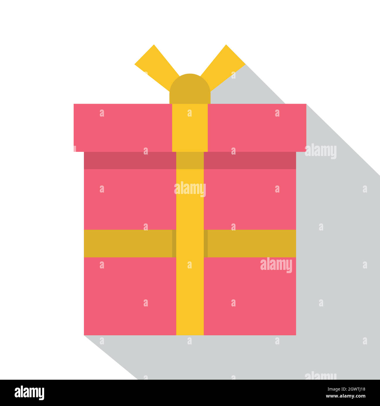 Pink gift box golden bow Stock Vector Images - Alamy