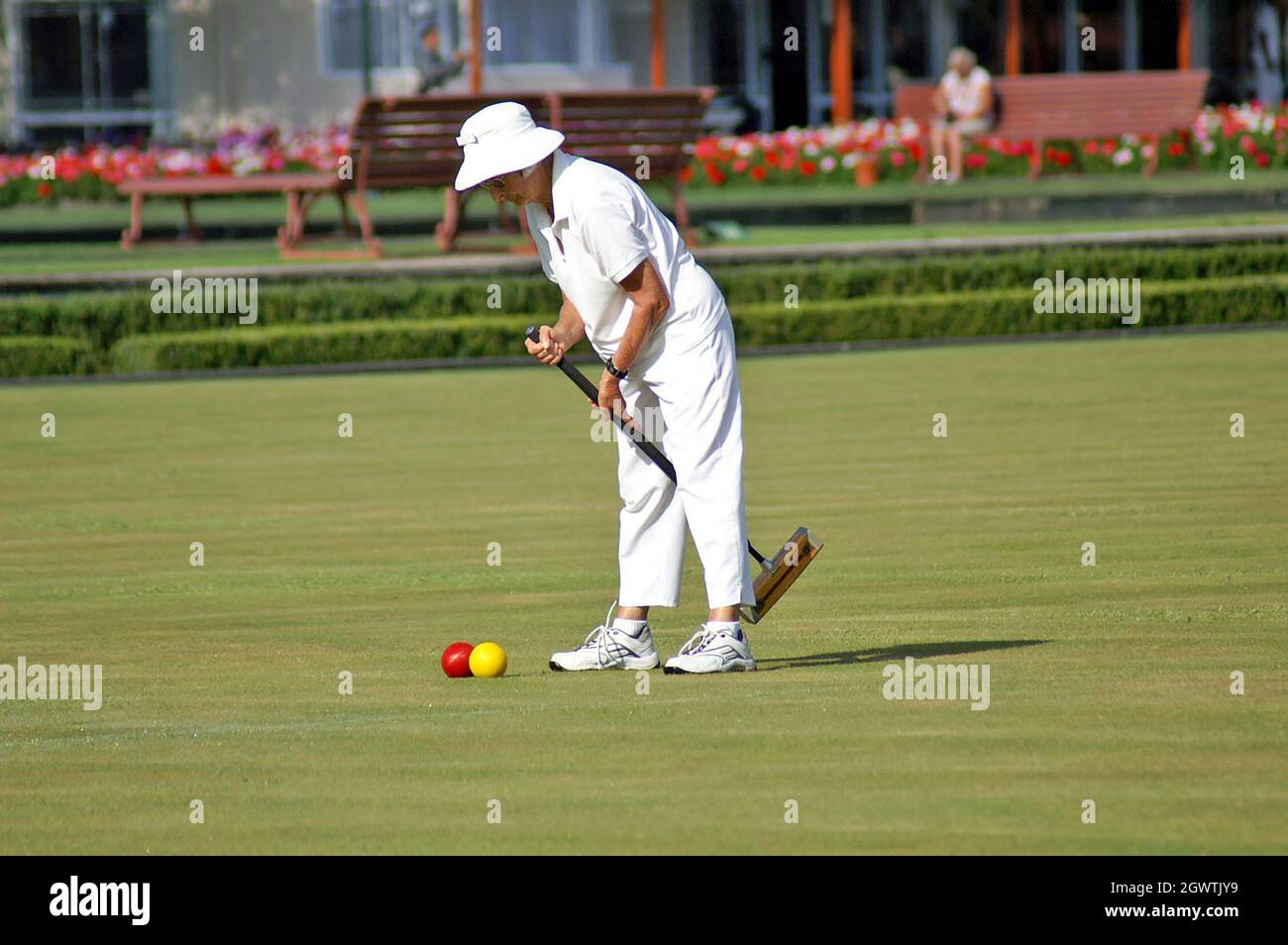 Female playing croquet new zealand hi-res stock photography and images ...