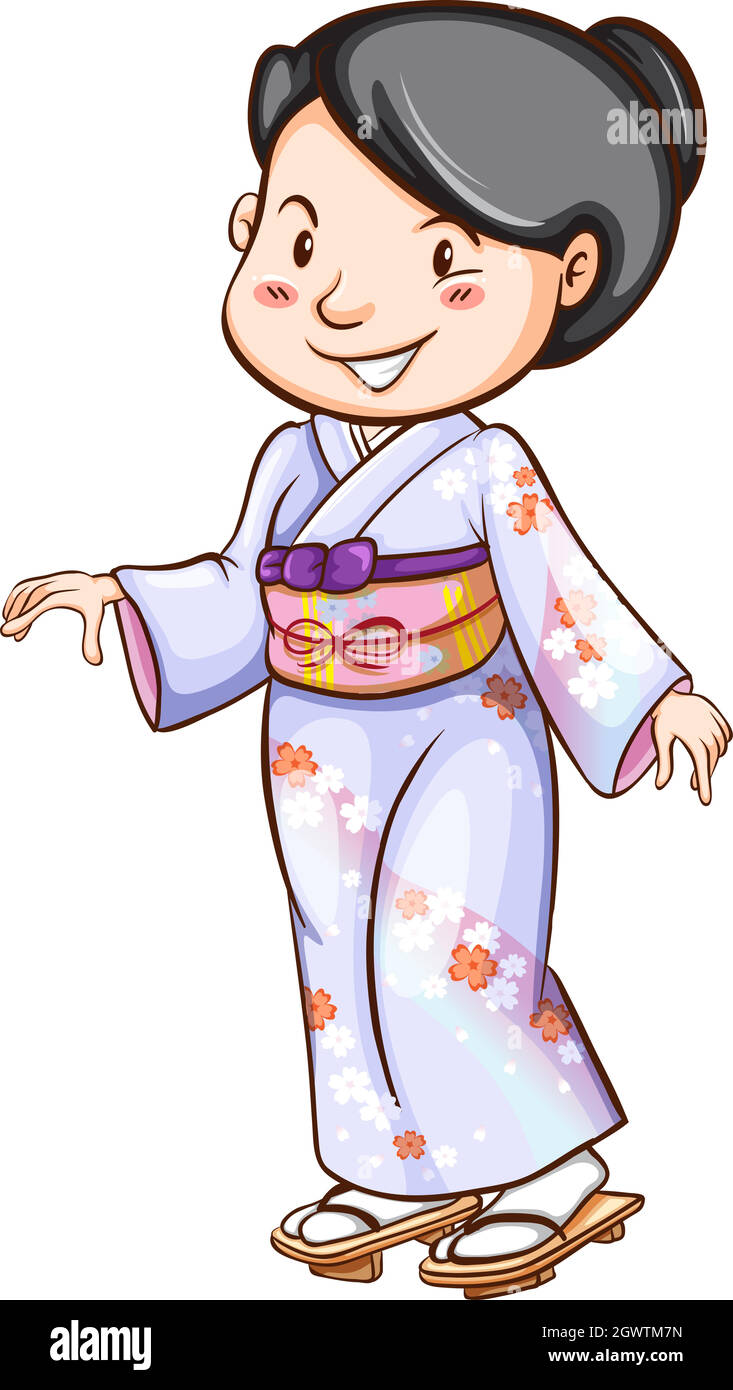 Japanese cultural clothes Cut Out Stock Images & Pictures - Alamy
