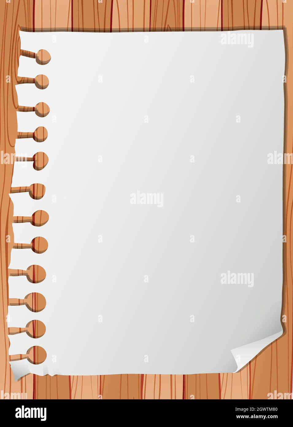 Blank paper note template Stock Vector Image & Art - Alamy