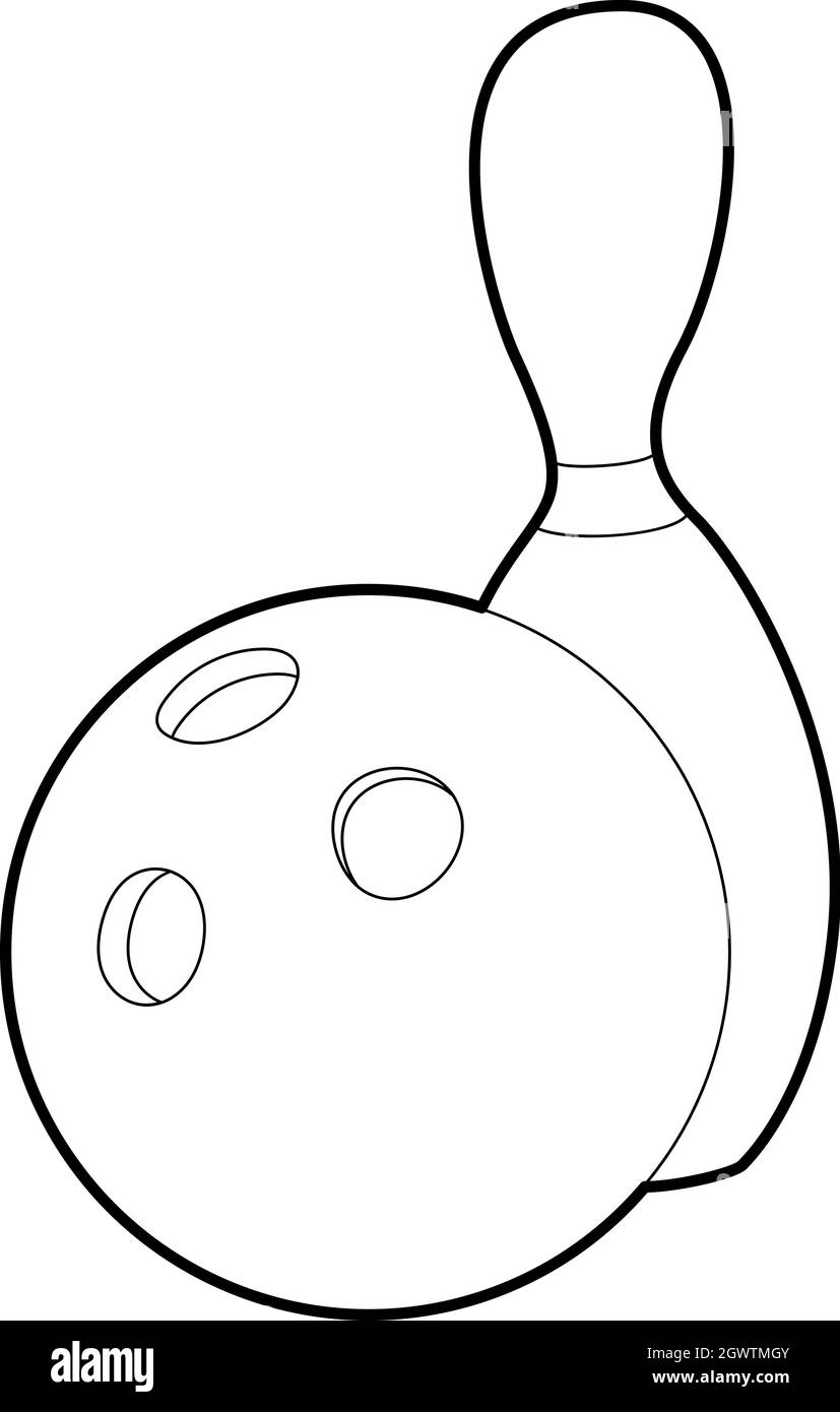 Bowling game icon logo Stock Vector Images - Alamy