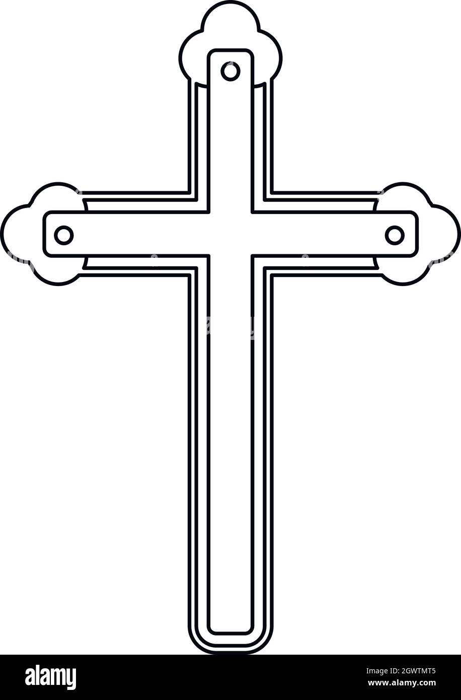 Holy cross icon , outline style Stock Vector Image & Art - Alamy