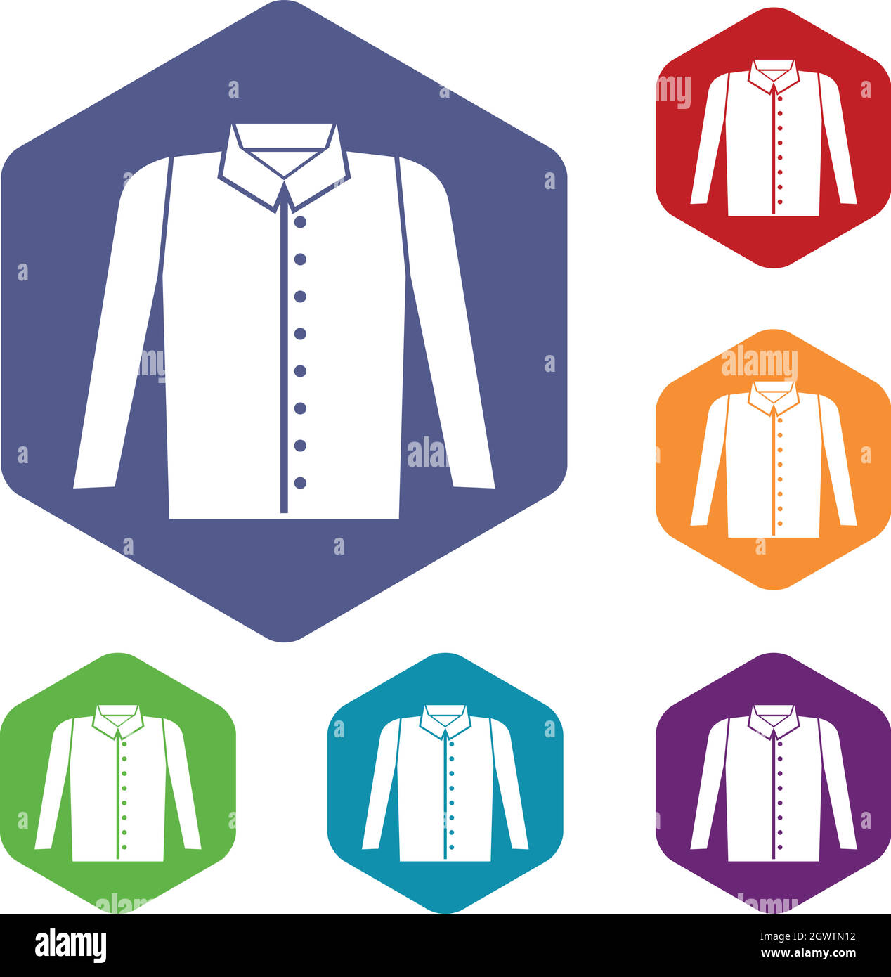 Shirt collar Stock Vector Images - Alamy