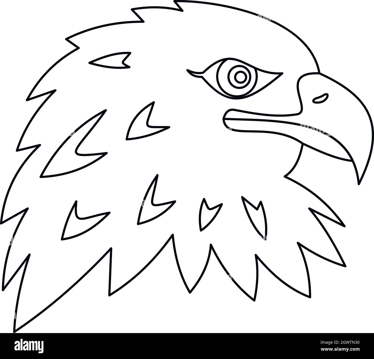 Eagle icon , outline style Stock Vector Image & Art - Alamy