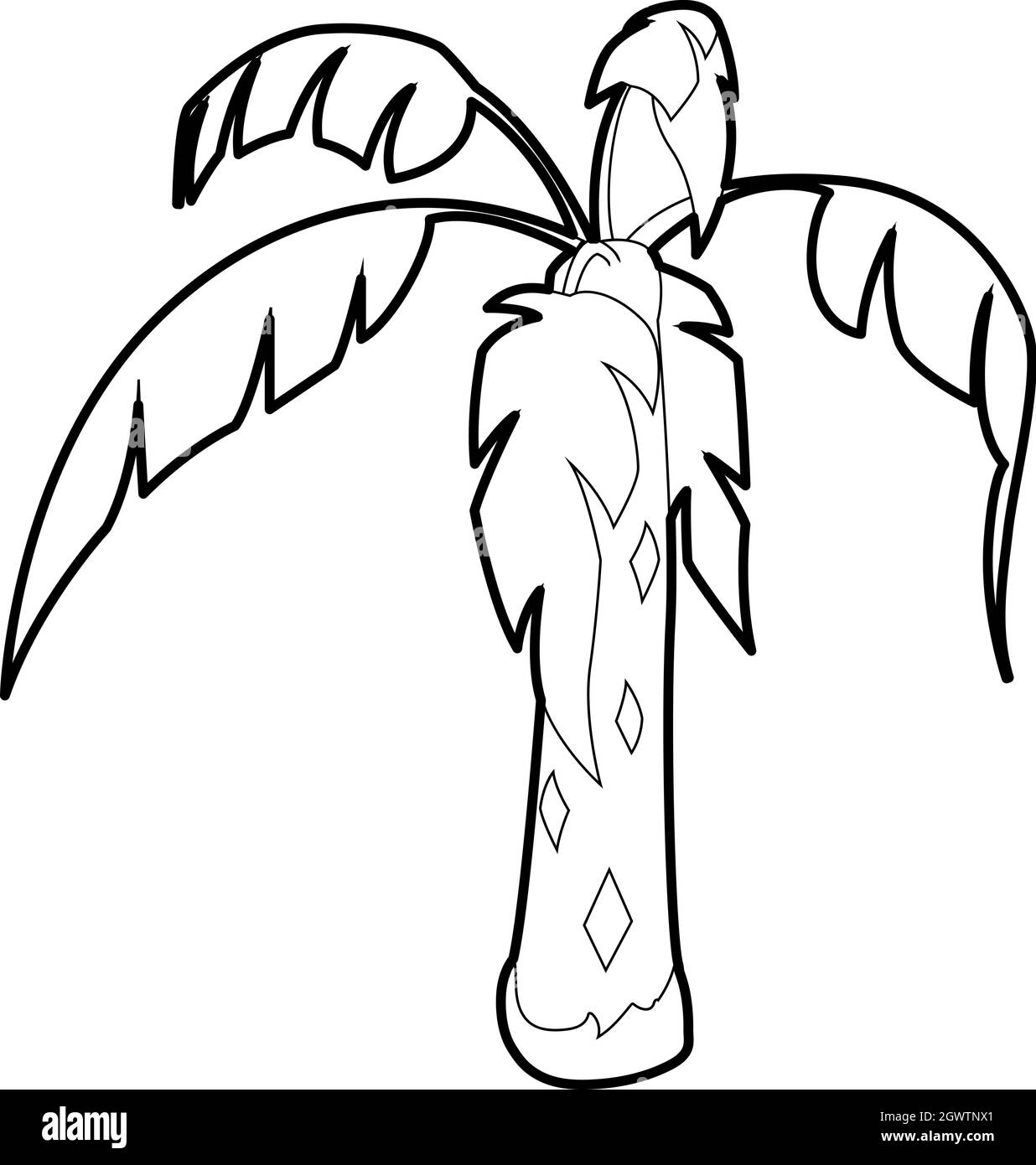 Palm leaf outline hi-res stock photography and images - Alamy