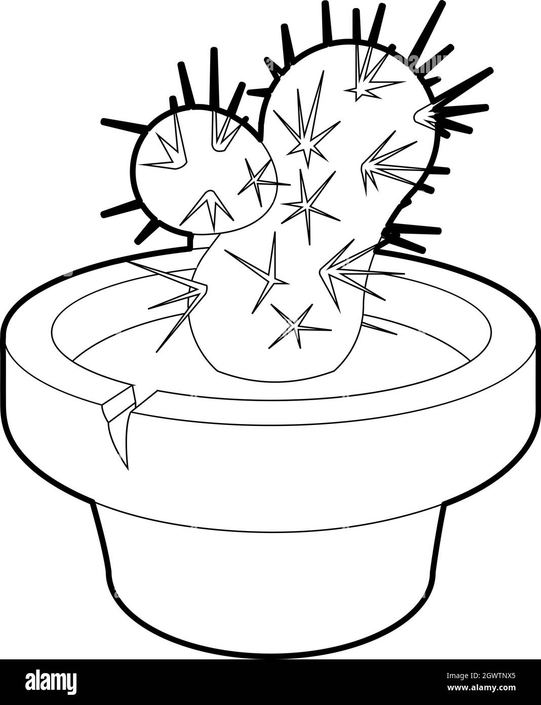 Ground pot icon outline Stock Vector Images - Alamy