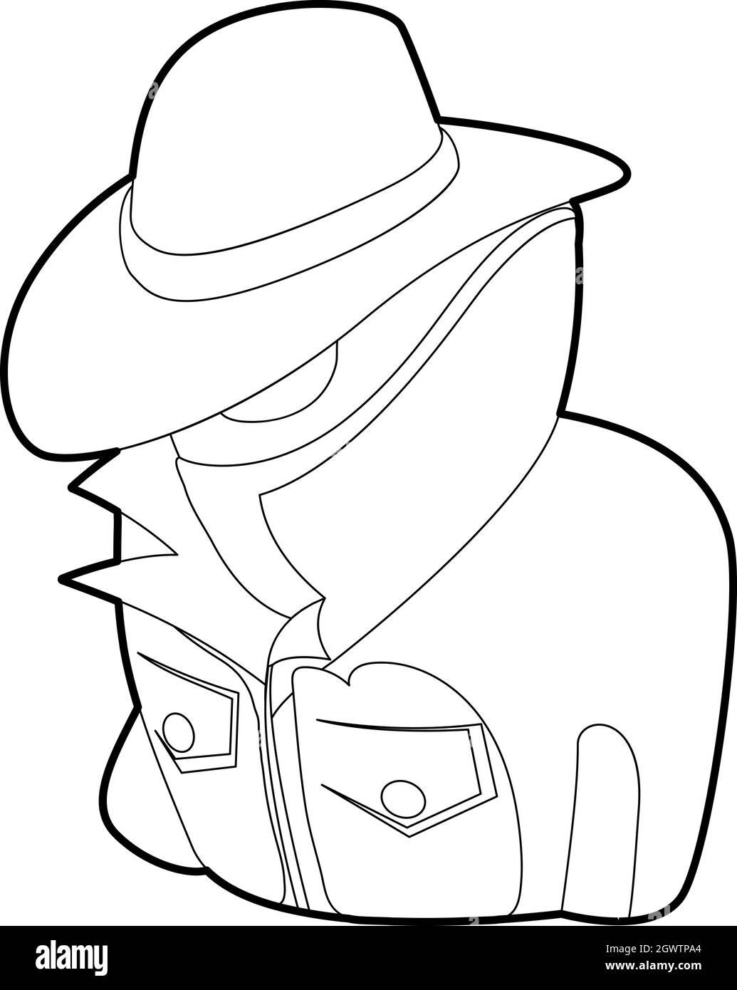 Spy icon, outline style Stock Vector Image & Art - Alamy