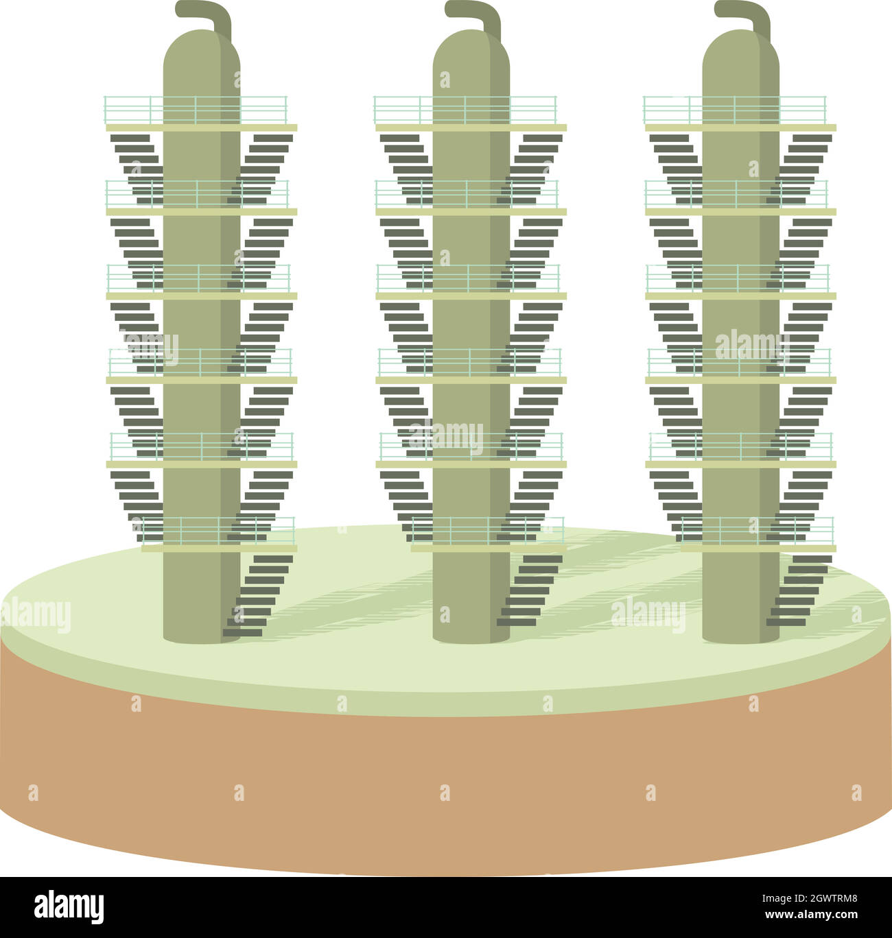 Oil tower icon, cartoon style Stock Vector Image & Art - Alamy