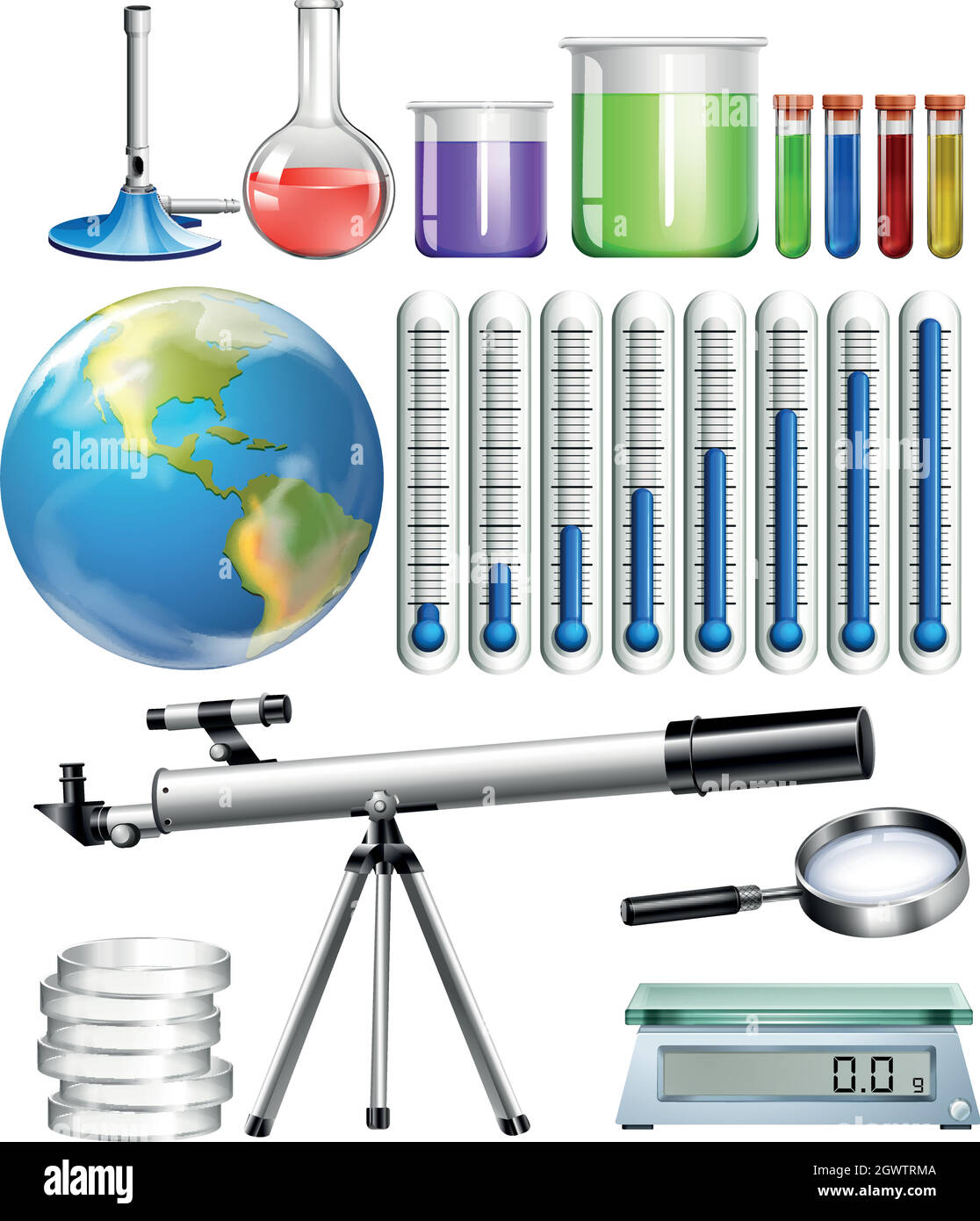 Set of science tool Stock Vector Image & Art - Alamy