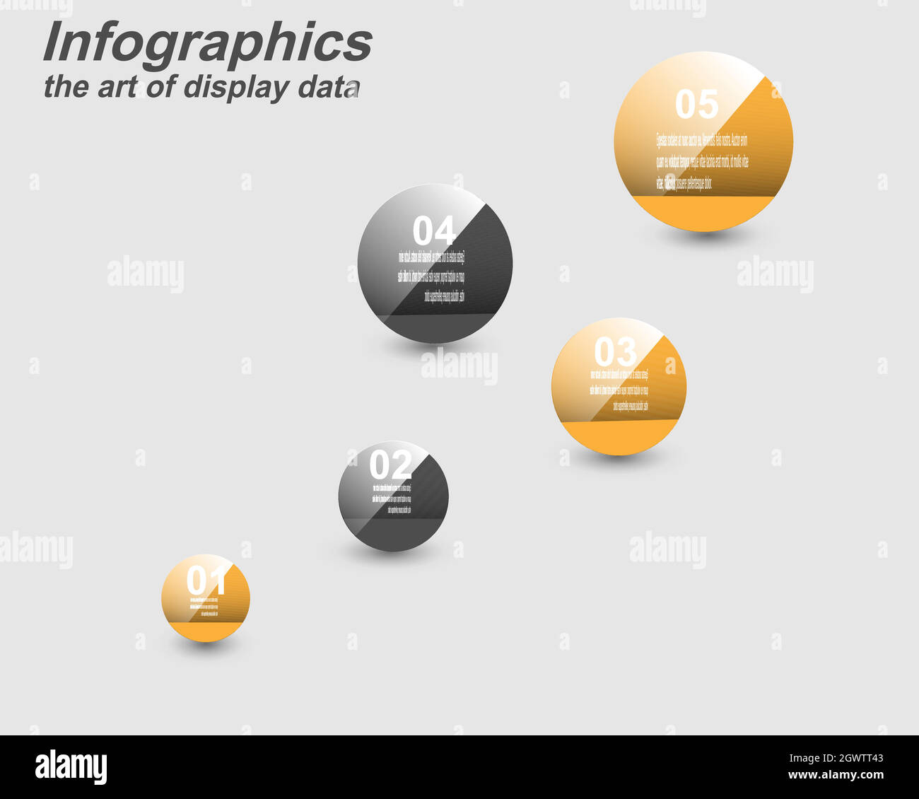 Infographic display template. Idea to display information, ranked and ...