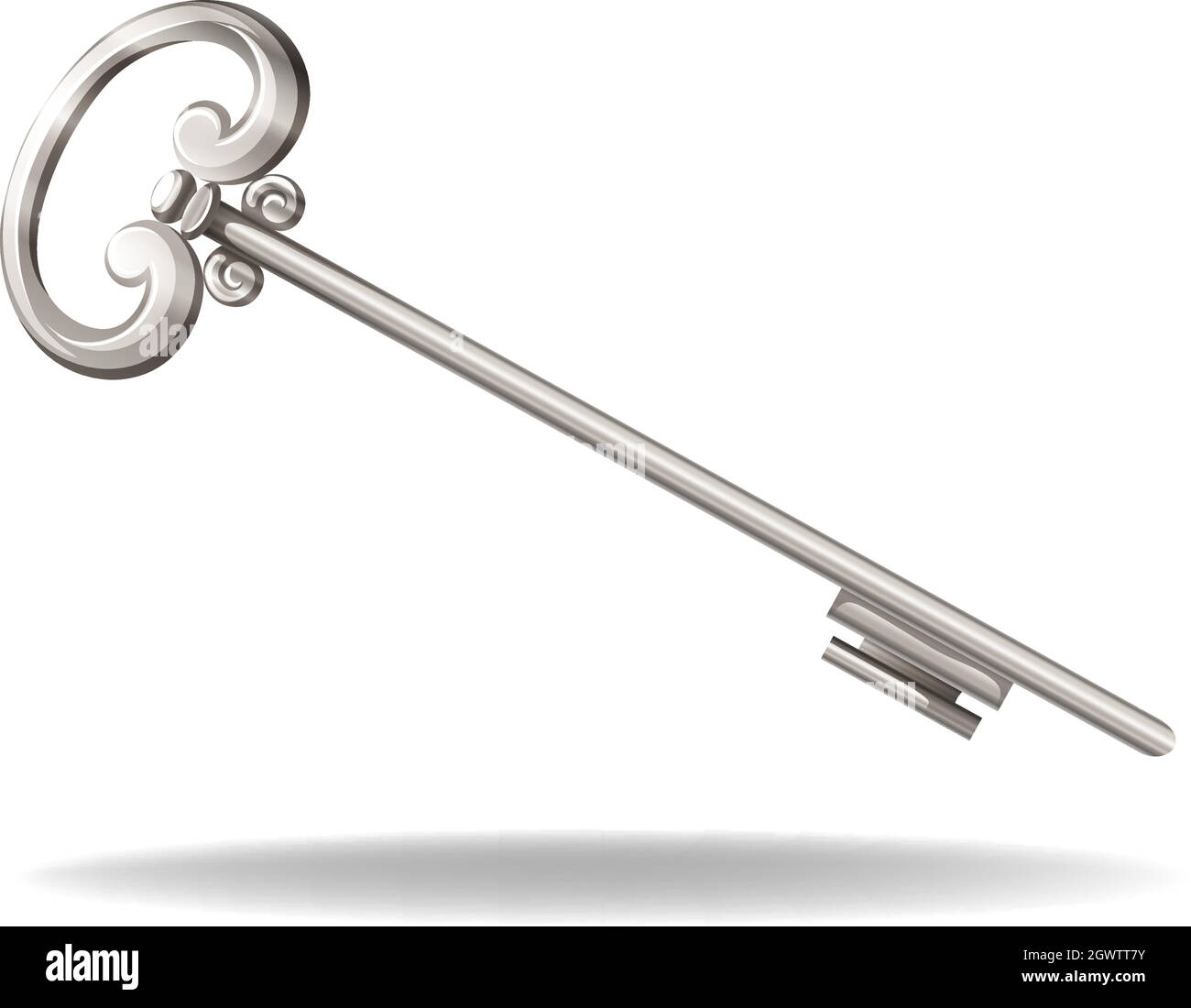Close up silver key Cut Out Stock Images & Pictures - Alamy