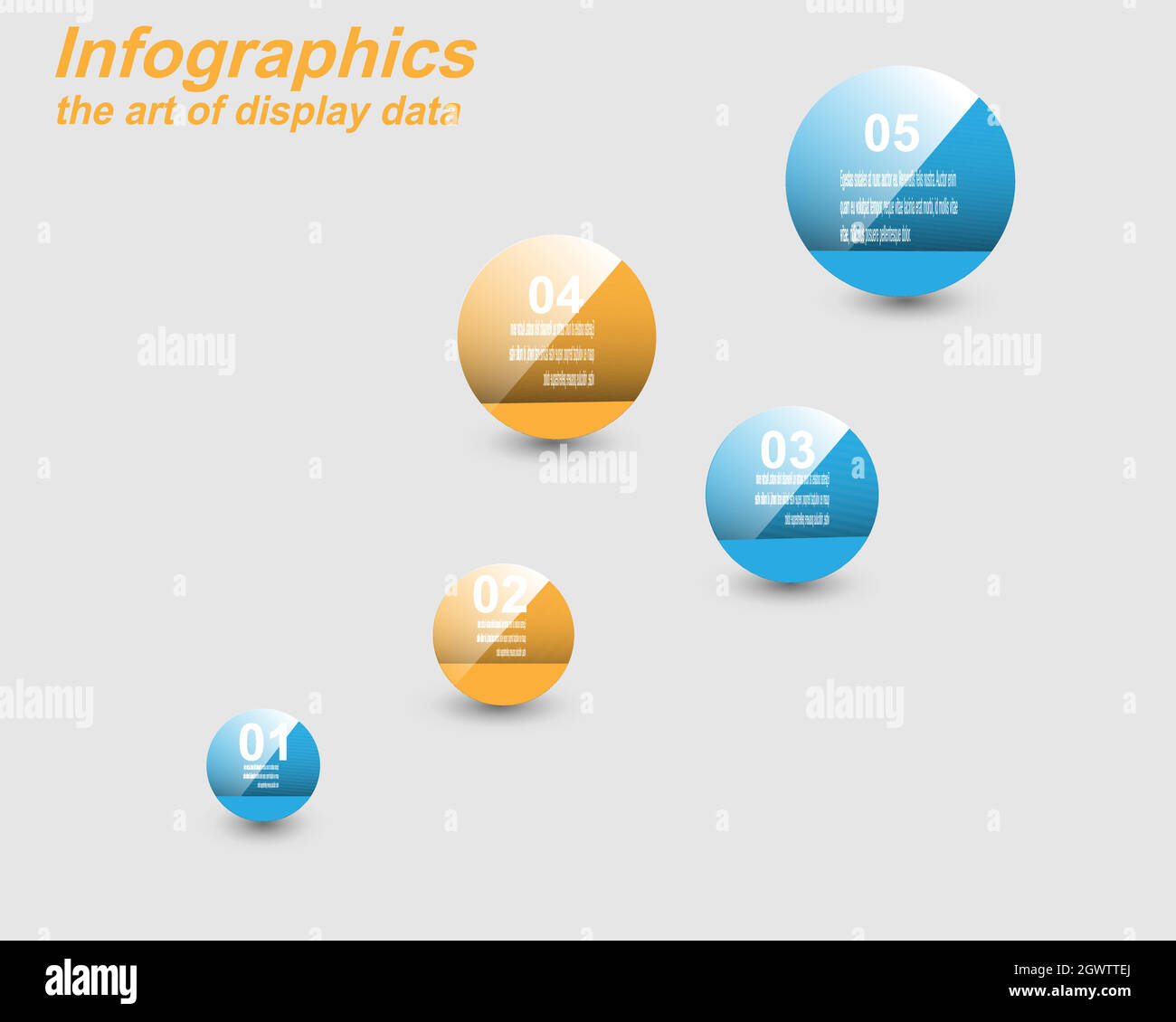 Infographic display template. Idea to display information, ranked and ...