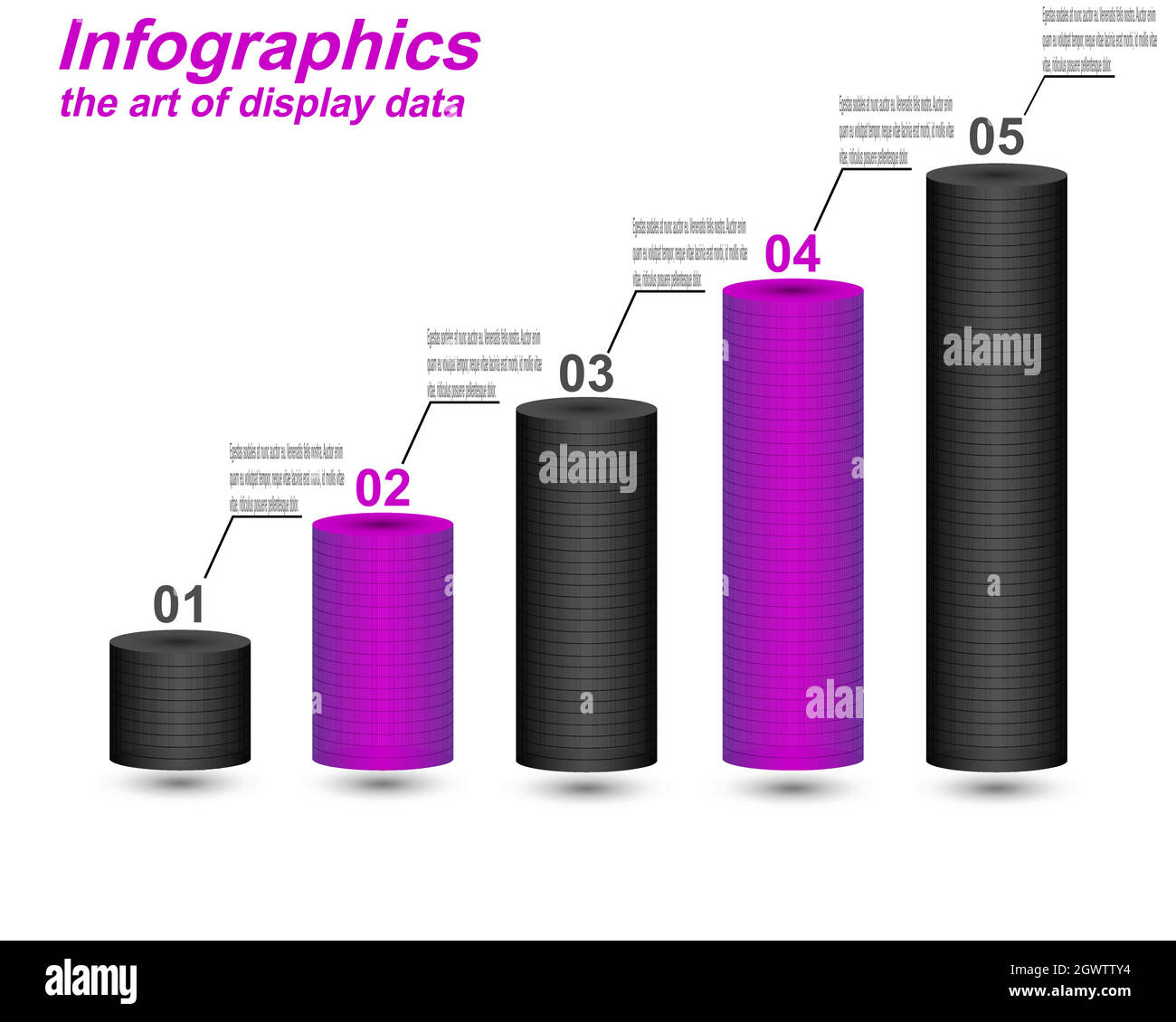 Infographic display template. Idea to display information, ranked and ...