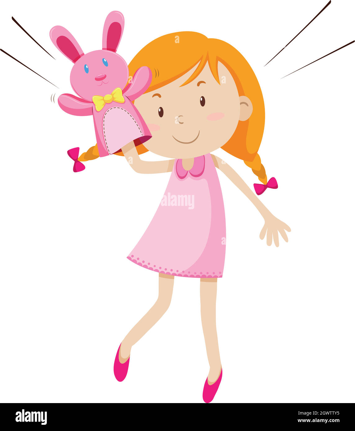 Girl hand puppet Stock Vector Images - Alamy
