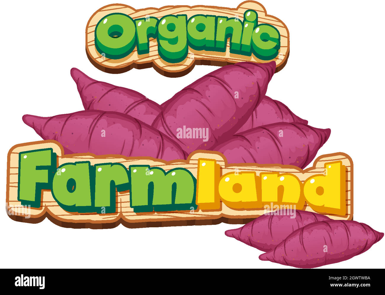 Sweet potato illustration Stock Vector Images - Alamy