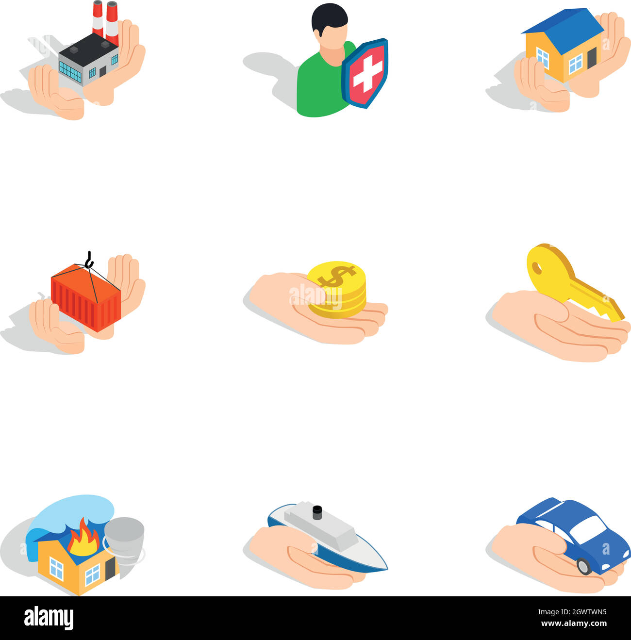 Insurance icons hi-res stock photography and images - Alamy