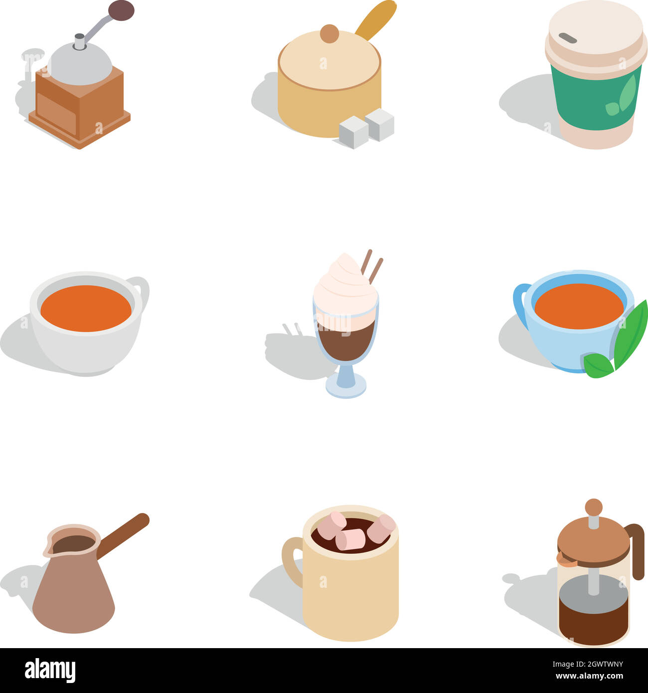 Tea coffee and sugar Stock Vector Images - Alamy