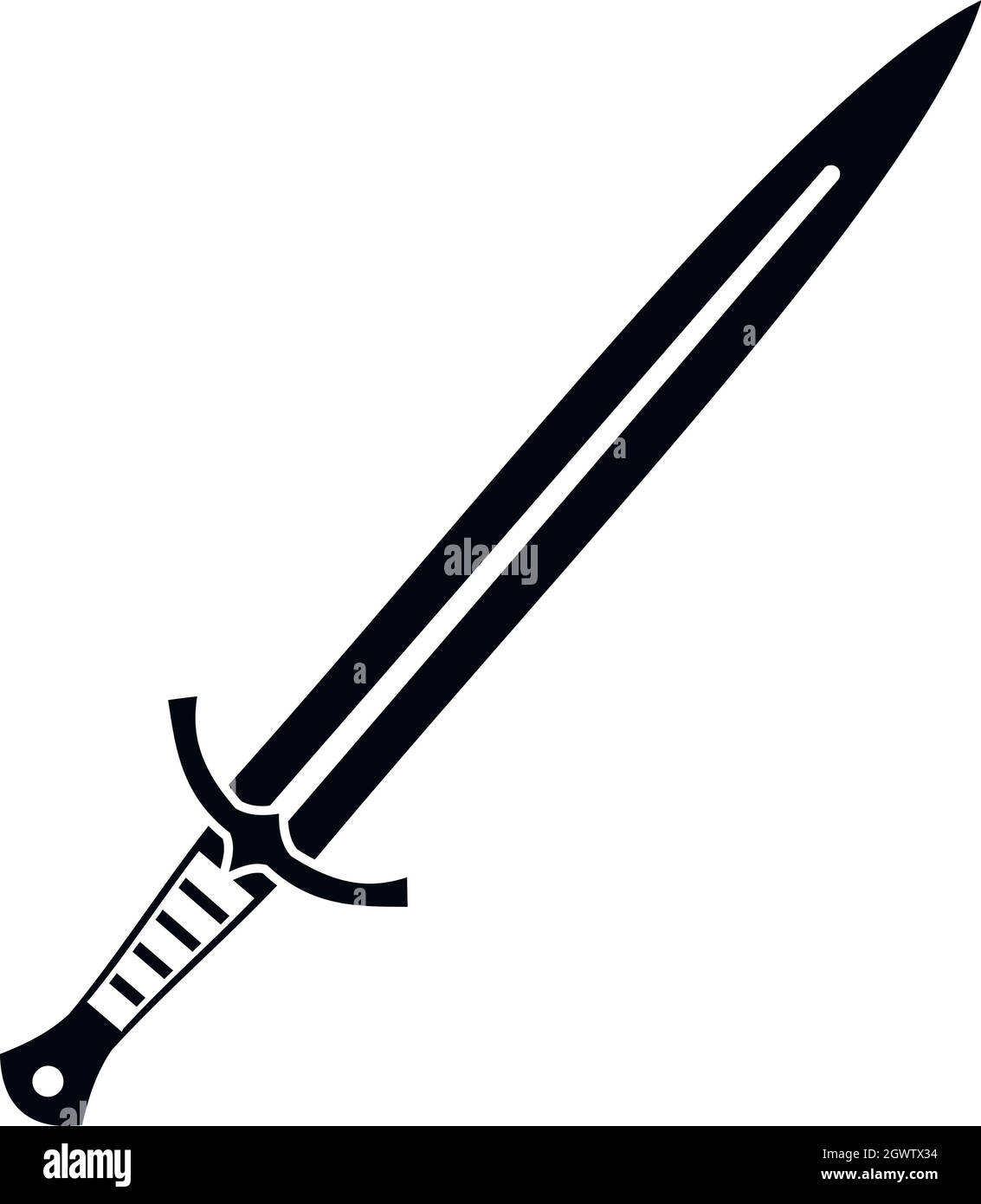 Long Sword Icon Simple Style Stock Vector Image And Art Alamy