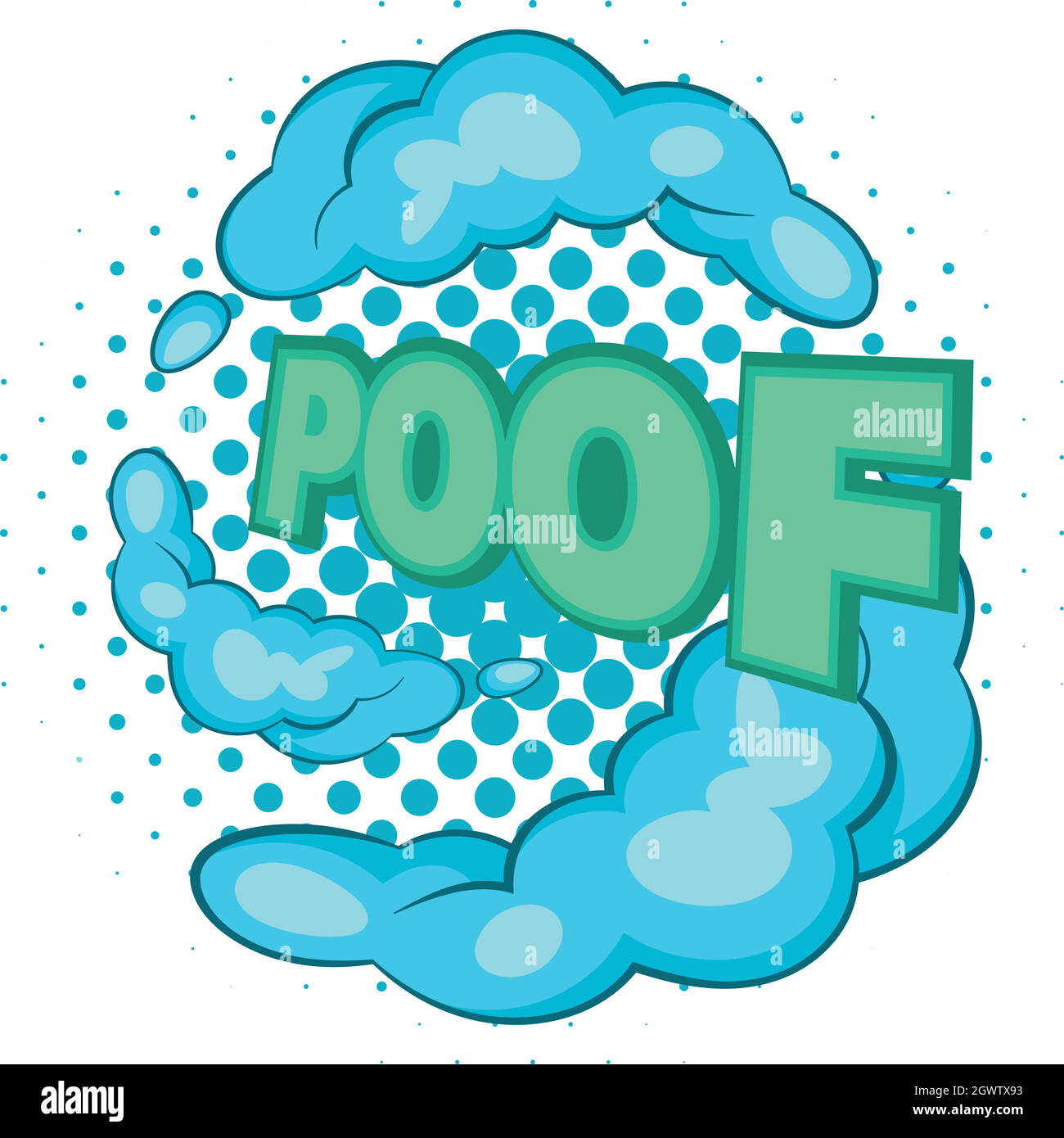 Bubble with expression Poof icon, pop art style Stock Vector Image ...