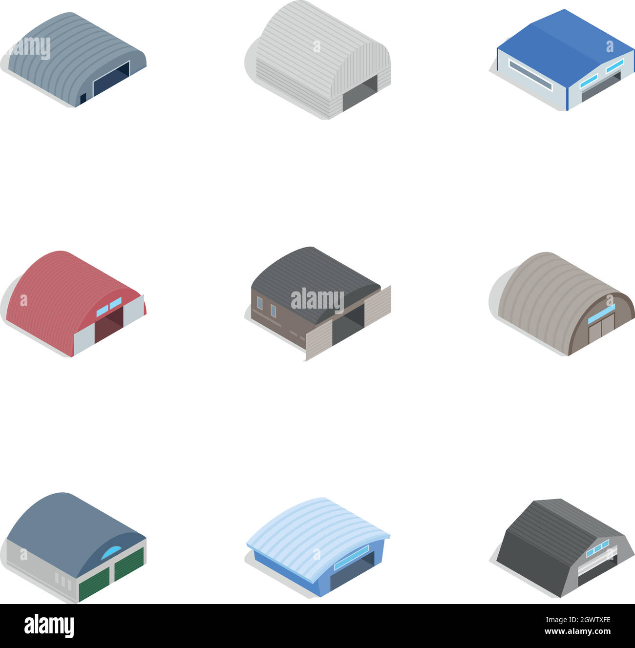 Barn icons, isometric 3d style Stock Vector Image & Art - Alamy