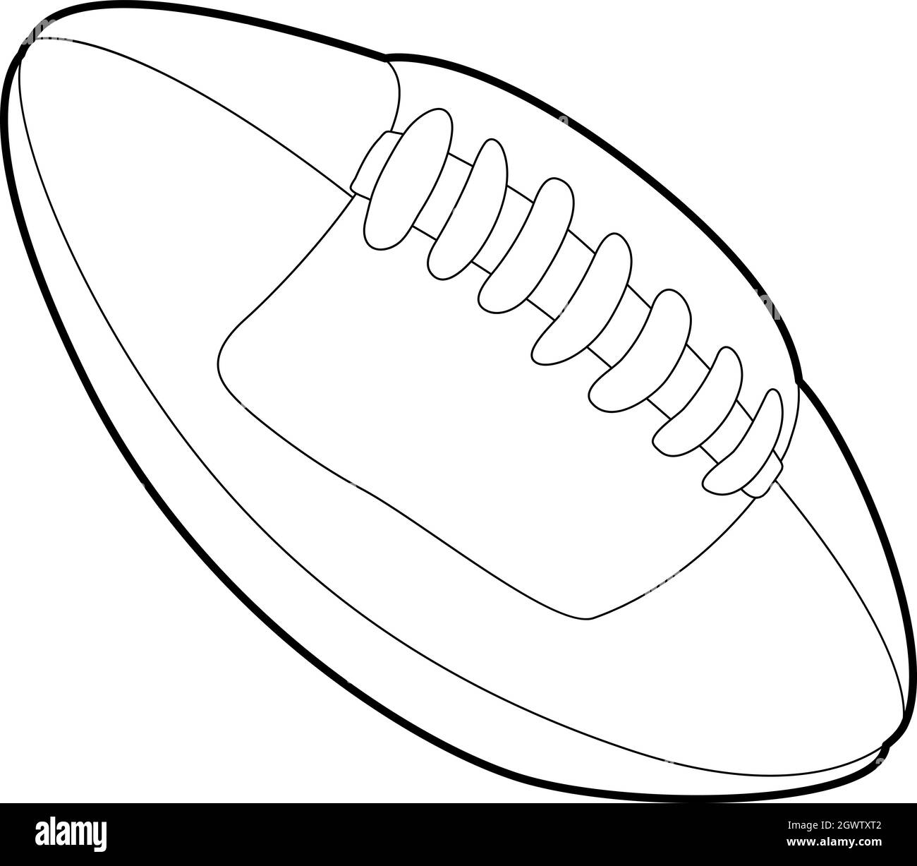 Rugby ball icon, outline style Stock Vector Image & Art - Alamy