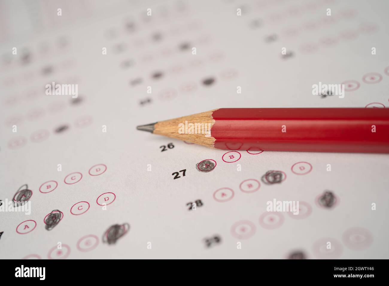 Examination answer sheets hi-res stock photography and images - Alamy