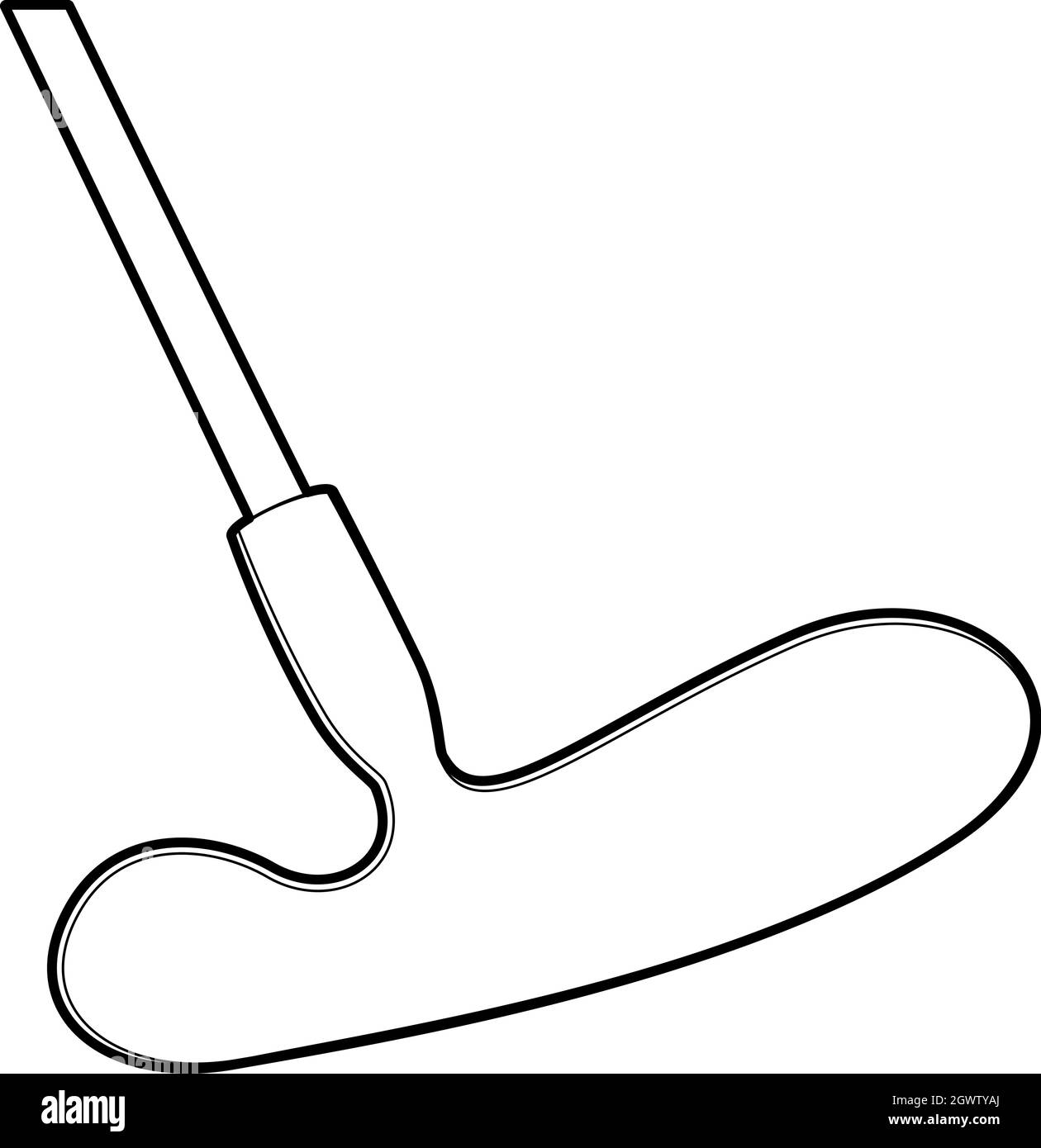 Long golf stick icon, outline style Stock Vector Image & Art - Alamy