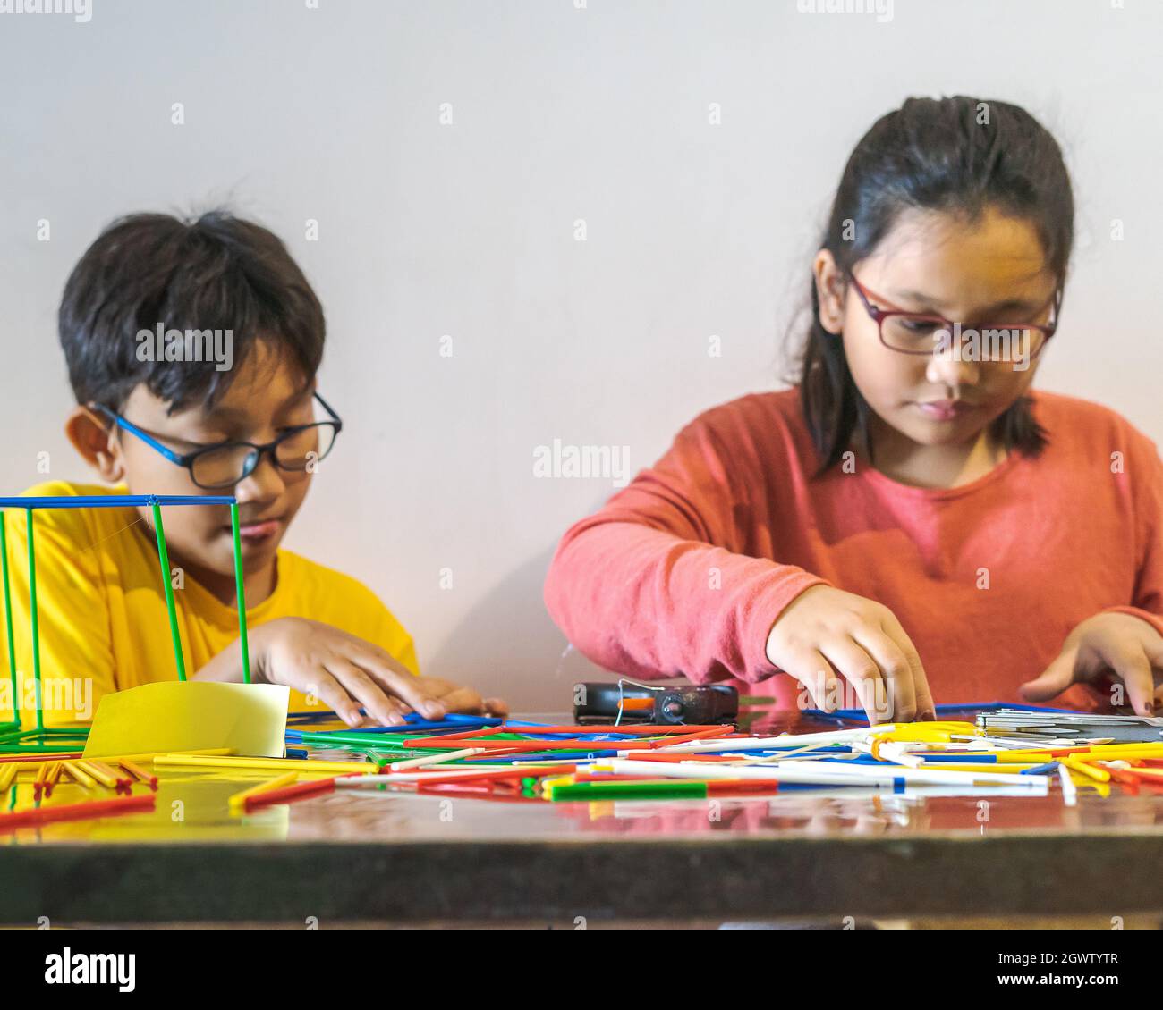 Building with plastic sticks hi-res stock photography and images - Alamy