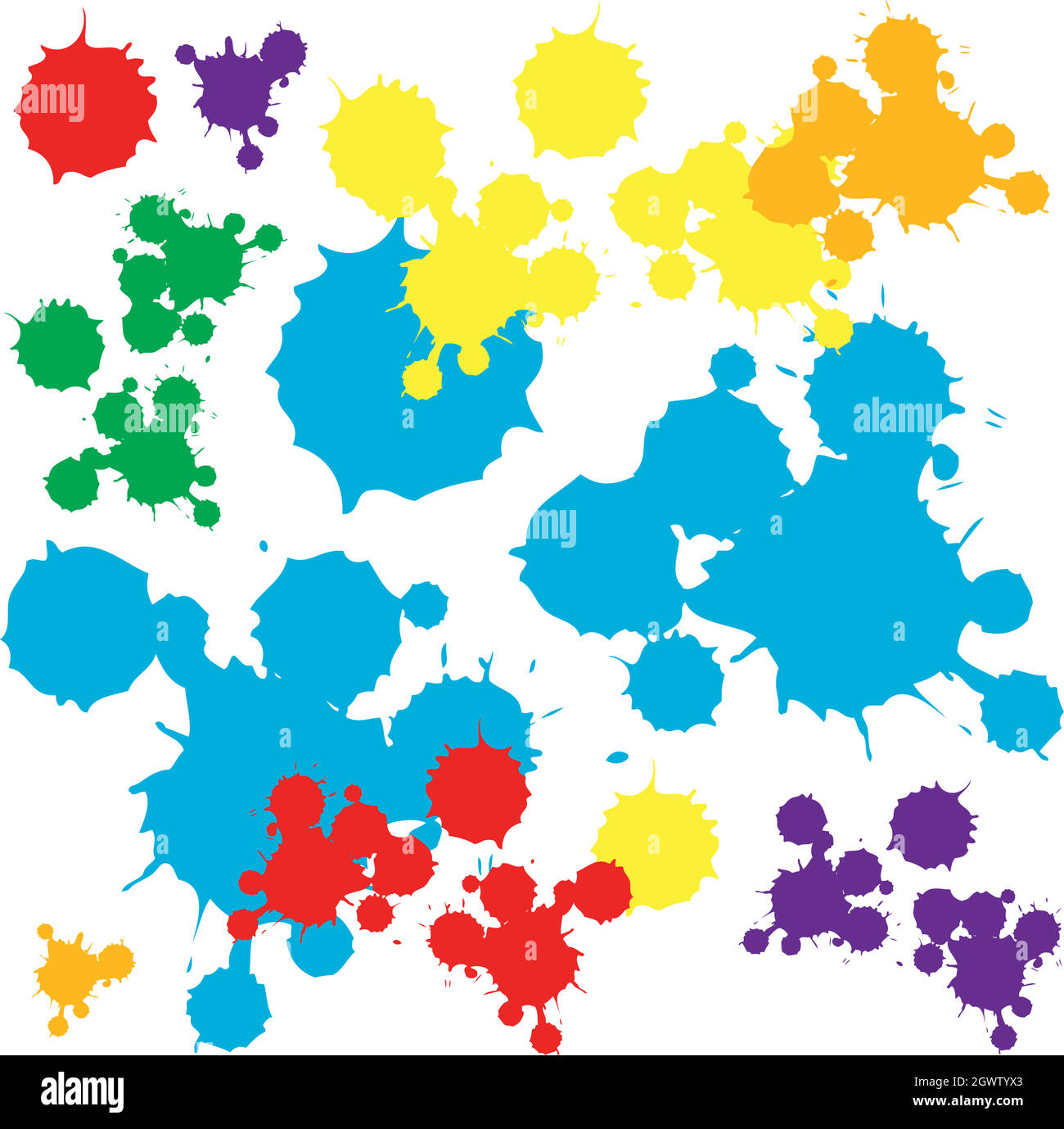 Seamless background design with colorful splashes Stock Vector Image ...