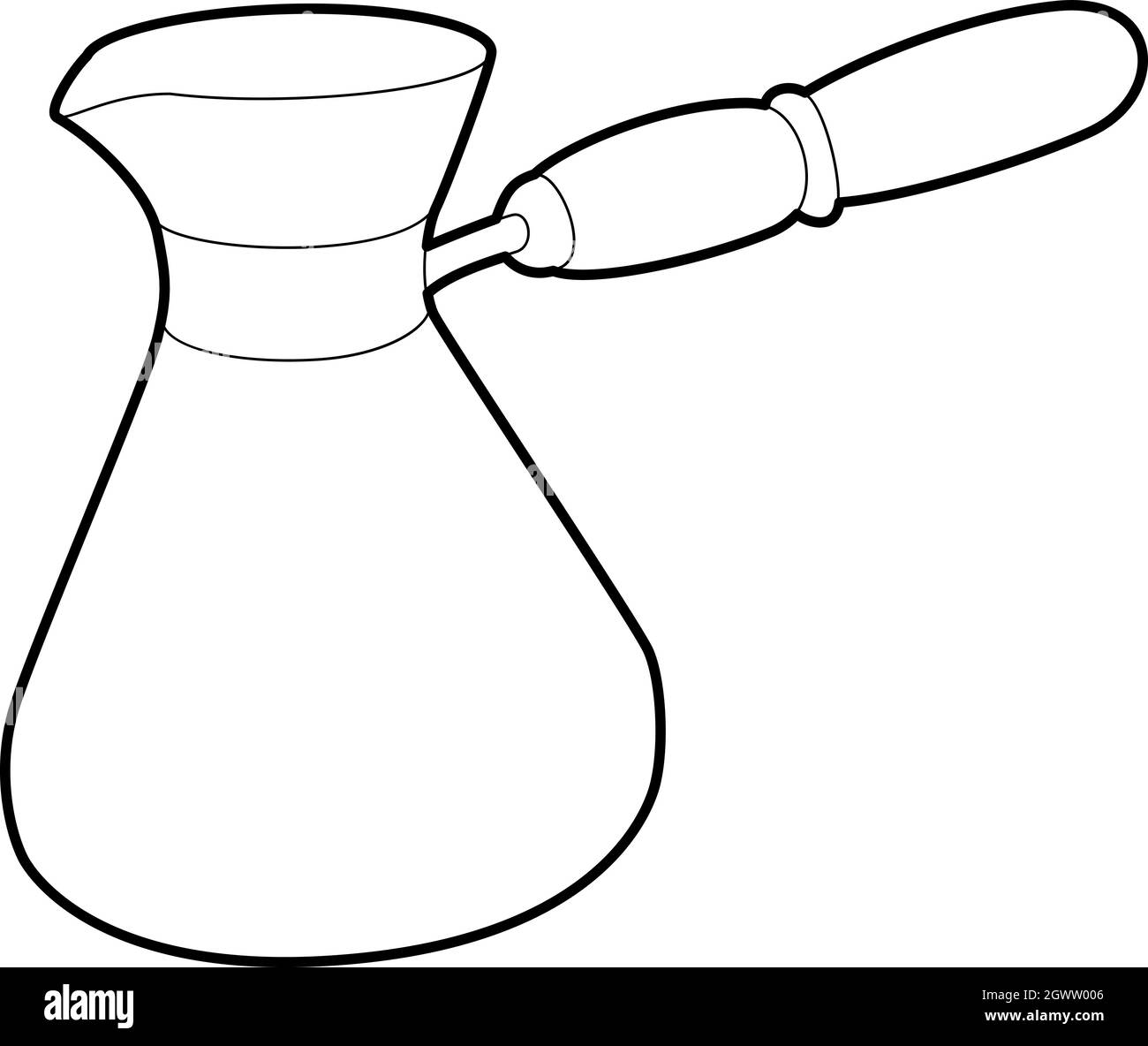 Turkish pot icon outline Cut Out Stock Images & Pictures - Alamy