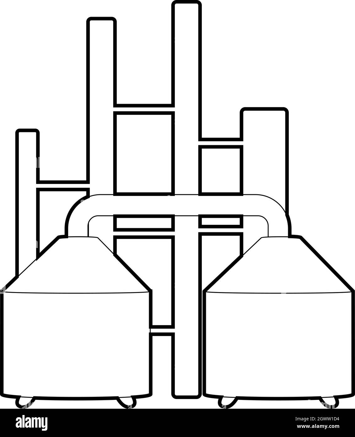 Very big water tanks Stock Vector Images - Alamy