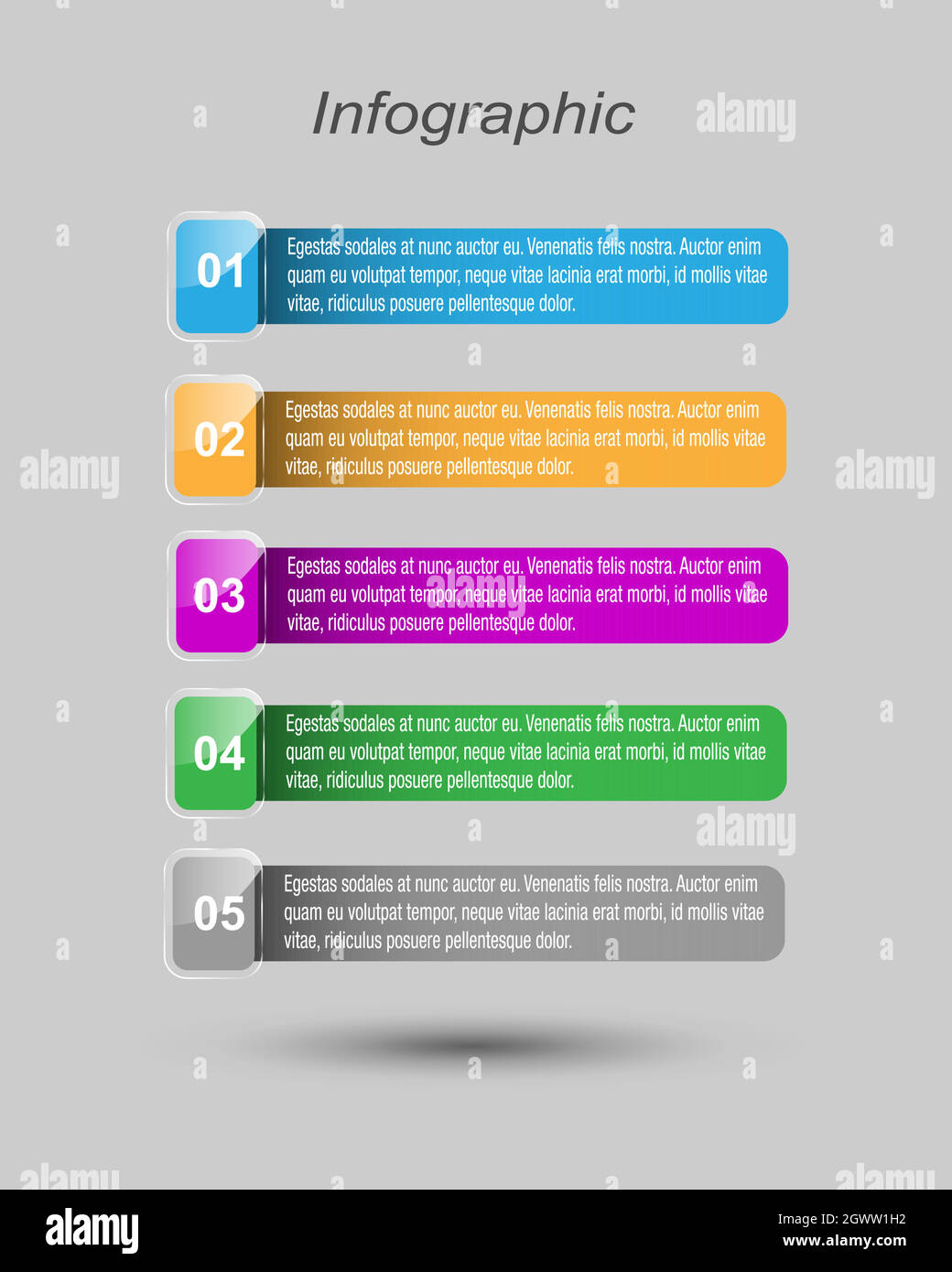 Infographic design template with paper tags Stock Vector Image & Art ...