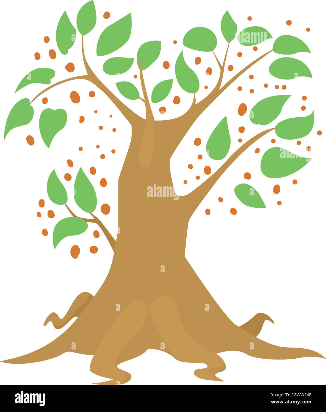Big tree vector Cut Out Stock Images & Pictures - Alamy
