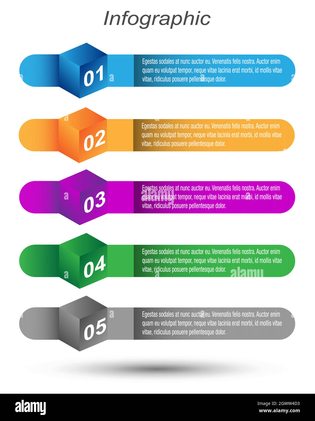 Infographic design template with paper tags Stock Vector Image & Art ...