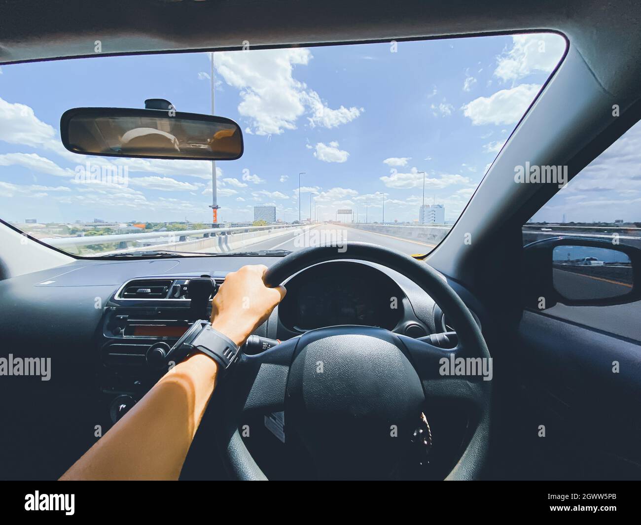 Driver's view of road hi-res stock photography and images - Alamy