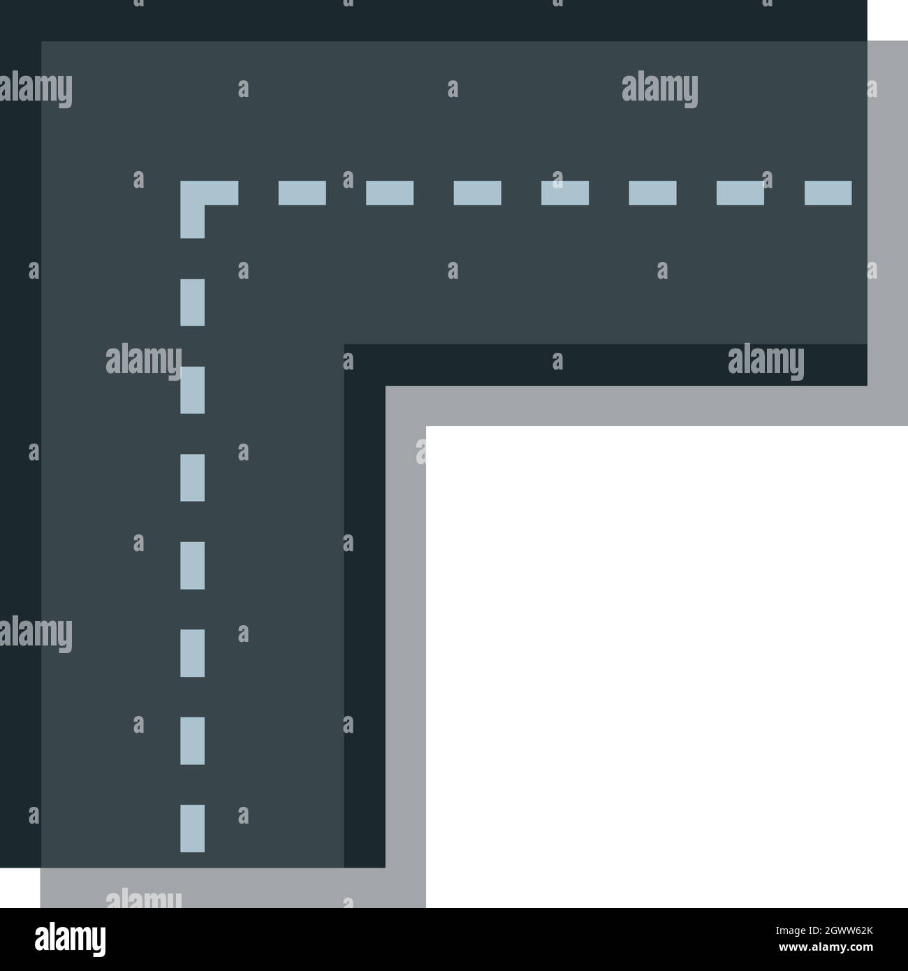 Turning road icon, flat style Stock Vector Image & Art - Alamy