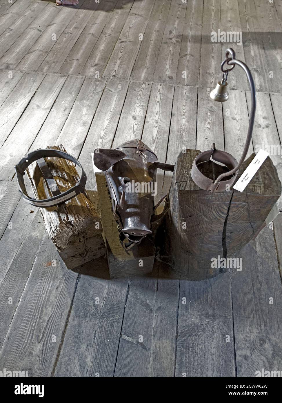 Medieval mask of shame – Boar (front). A tool of torture. Middle Ages ...