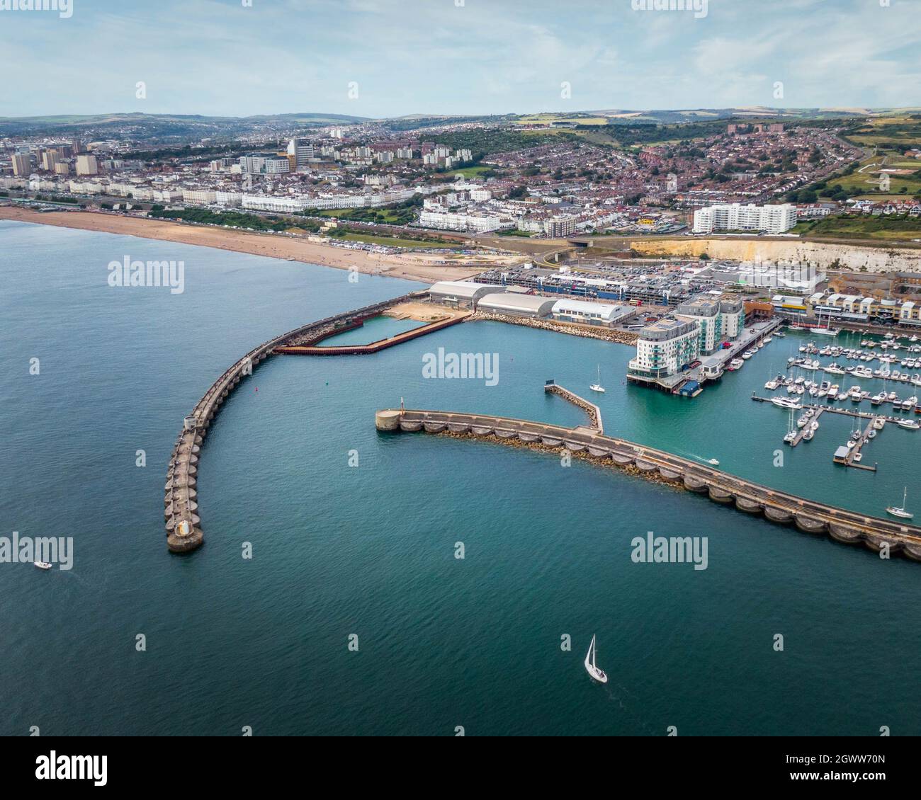 Aerial view brighton marina hi-res stock photography and images - Alamy