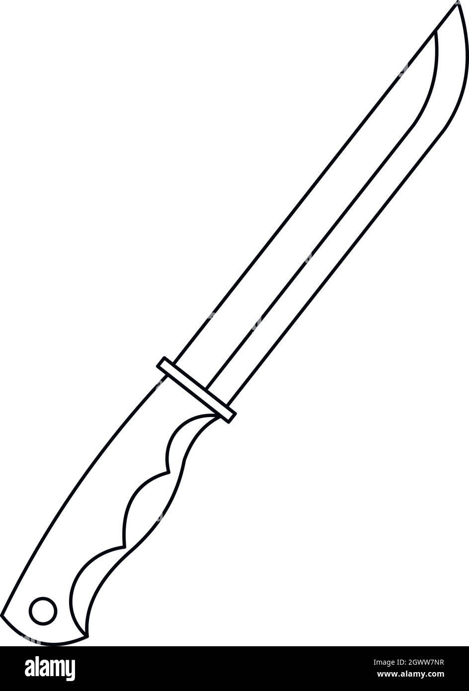 Hunting knife icon outline Stock Vector Images - Alamy