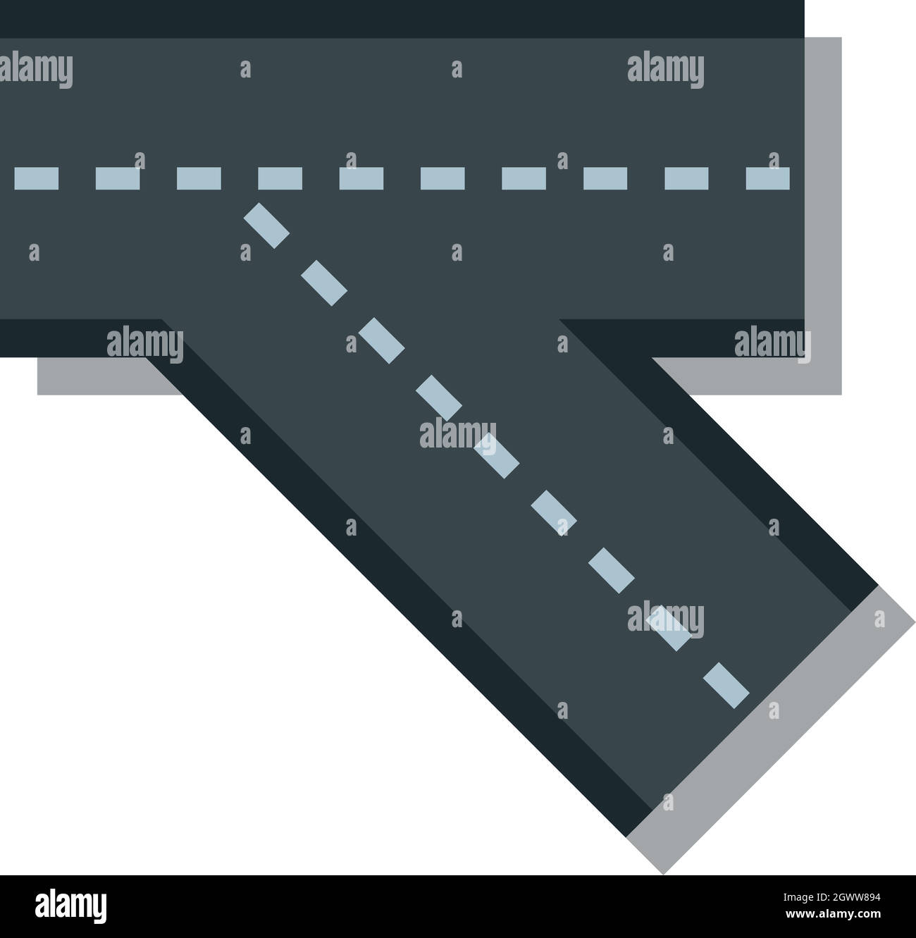 Turn road icon, flat style Stock Vector Image & Art - Alamy